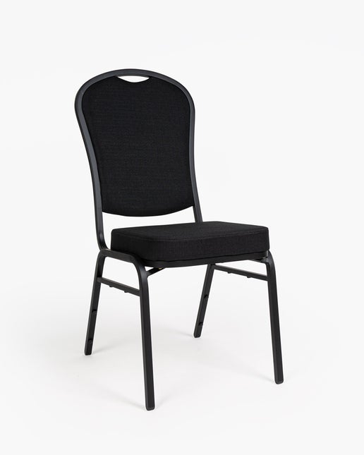 Banquet Chair - Black Frame, Black Fabric | Cintesi
