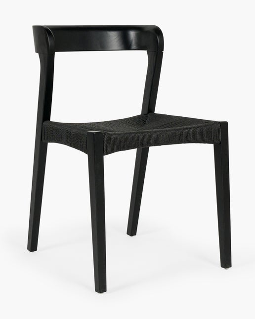 Grace Chair - Black, Black Rope Seat | Cintesi