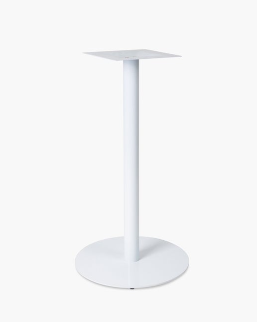 Hydra Round Bar Leaner Base - 58 Dia X 105cm H - White | Cintesi