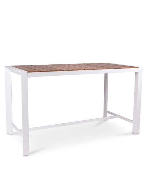 Karaka Outdoor Bar Leaner -160x80cm 105h, White | Cintesi