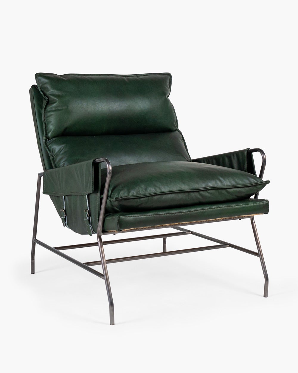 Olive green leather chair store
