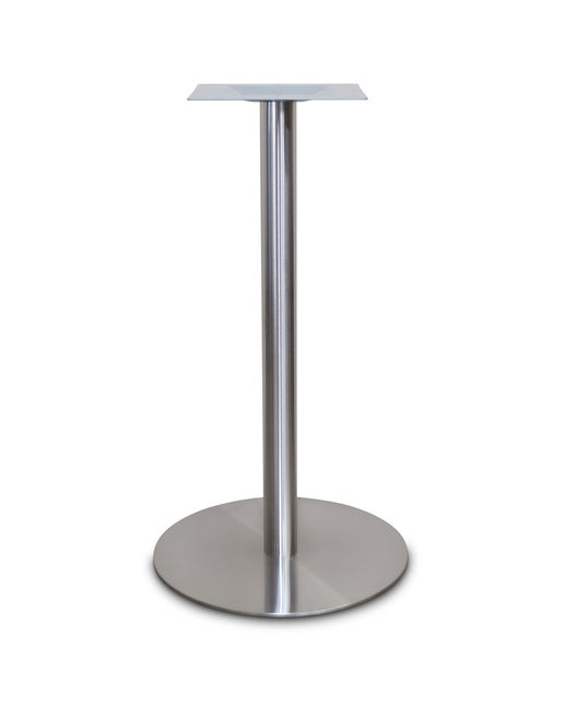 Orion Round Stainless Bar Leaner Base - 58cm 105h | Cintesi