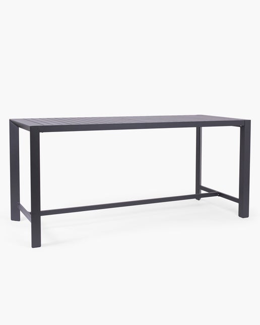 Raglan Outdoor Bar Leaner - 200x80cm 90h, Charcoal | Cintesi
