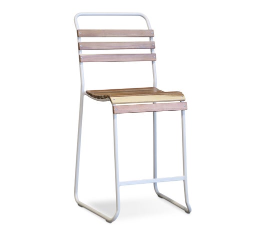 Replica Bruno Pollock Rp6 Bar Stool Slatted-white, 66cmh | Cintesi