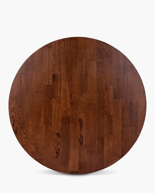 Solid Oak Table Top - 120cm Dia, Dark Oak | Cintesi