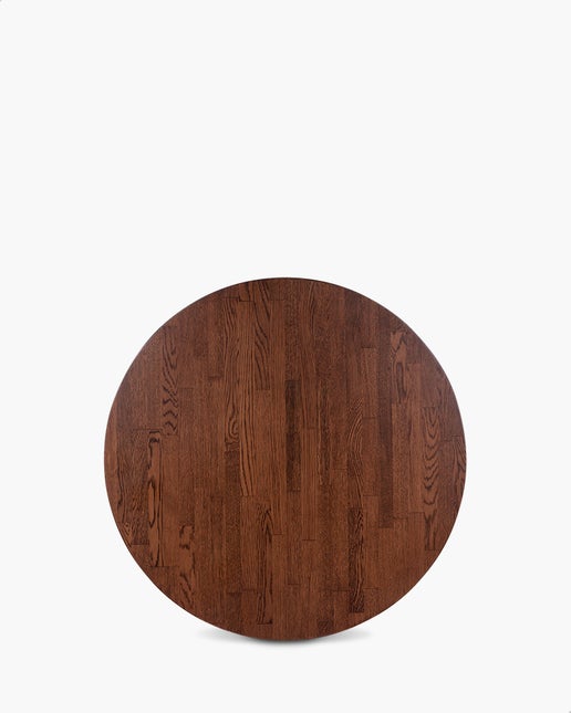 Solid Oak Table Top - 80cm Dia, Dark Oak | Cintesi