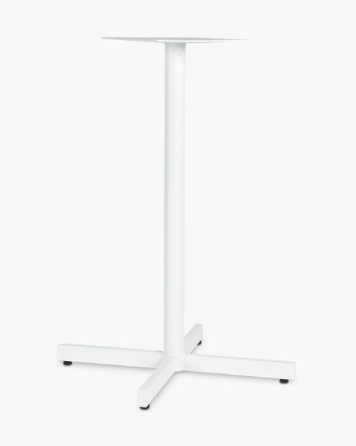 Star Aluminium Bar Leaner Base - 105h, White | Cintesi